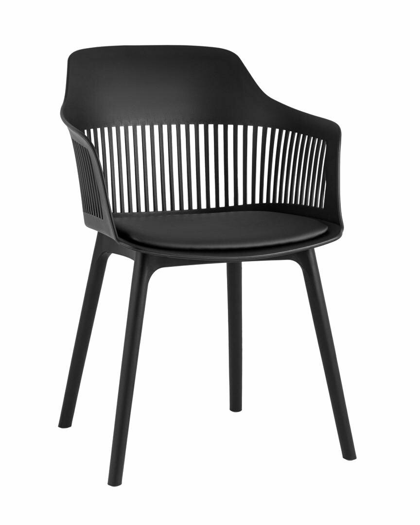 Stool Group Стул Crocus с подушкой из экокожи пластиковый каркас черный, 83,5*57,5*55 см, арт. УТ000035178