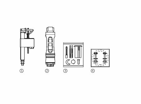 Арматура для бачка унитаза Roca: Dama Senso, Merdian, Sidney 822850001