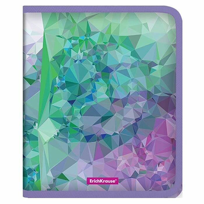 Папка Erich Krause на молнии, пластиковая, Violet Dynamique, A5 (50488)