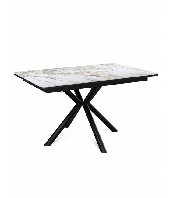 Стол KENNER DM1550 черный/керамика золотая