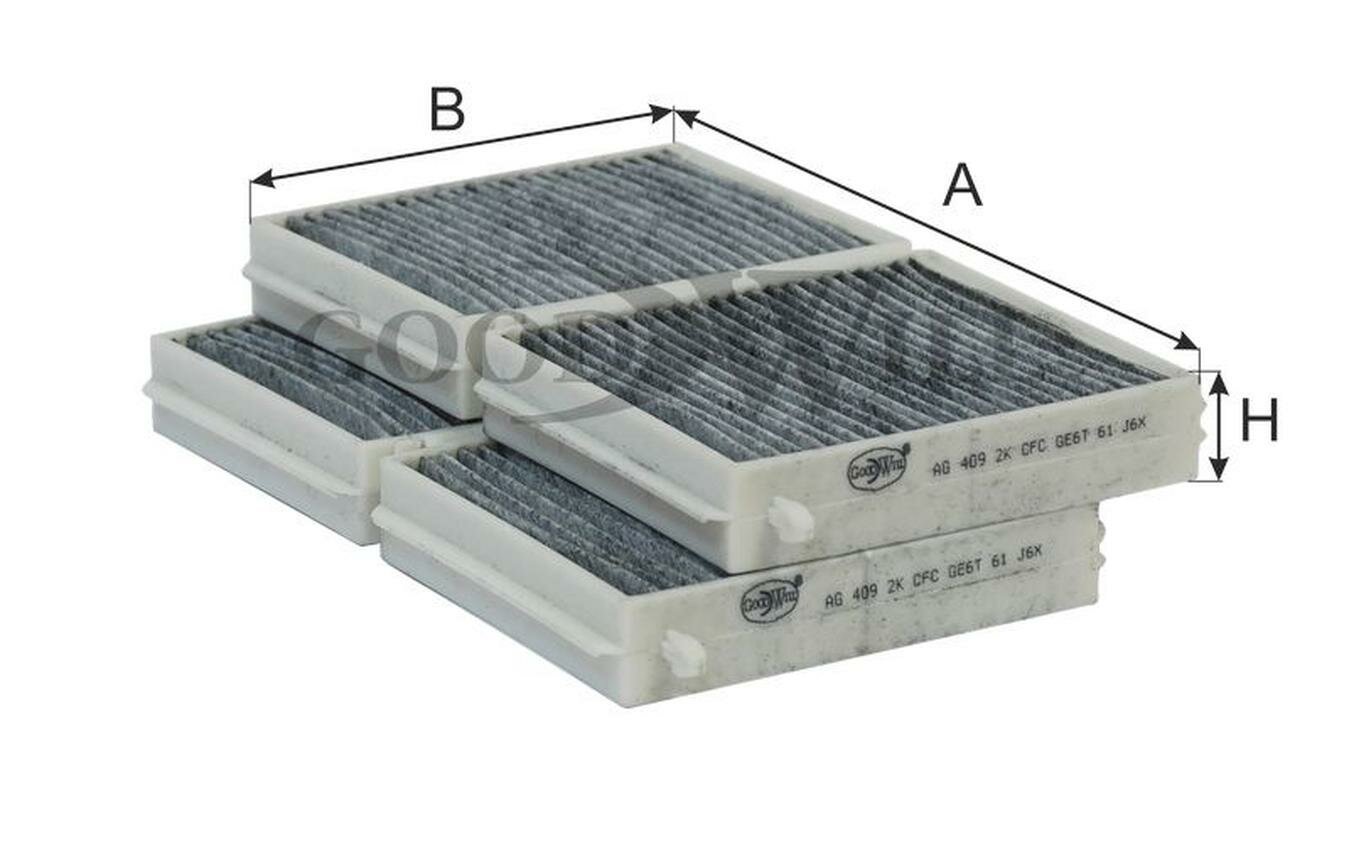 Фильтр салона угольный для автомобилей Goodwill AG4092KCFC (запчасти и расходники)