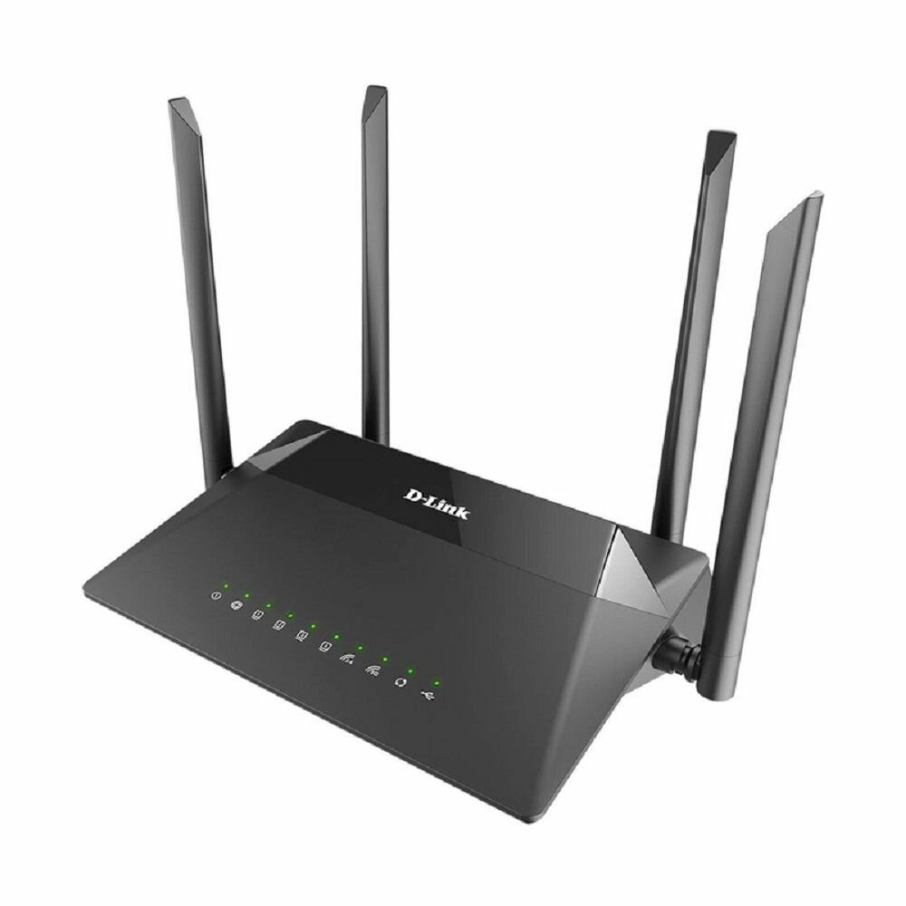 Wi-Fi Роутер D-Link DIR-853/URU/R3A, AC1300, 5xRJ45 1Гбит/с, 1xUSB с поддержкой 3G/4G модемов, двухдиапазонный, с поддержкой Mesh