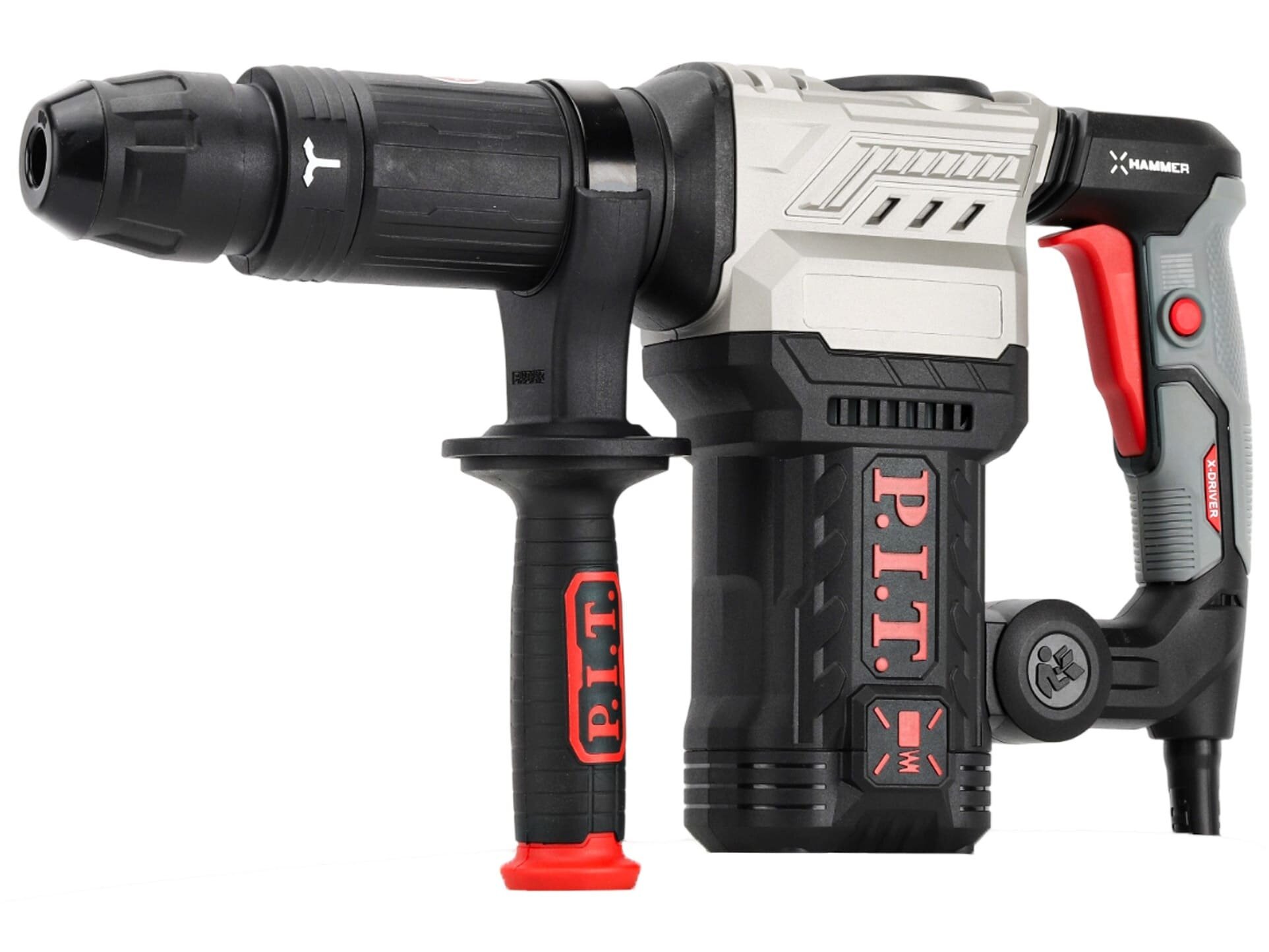 Отбойный молоток P.I.T. GSH25-C2 (1.3 кВт, 15 Дж, кейс, зубила и смазка в комплекте)