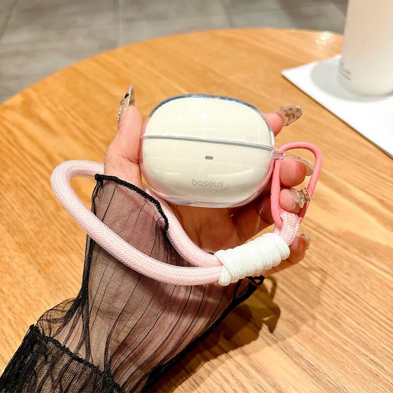 Силиконовый чехол для наушников Baseus Bowie MC1 Clear Pink