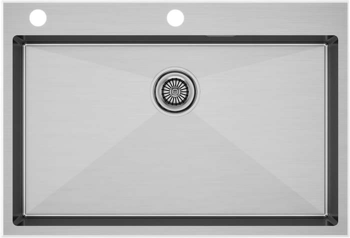 Мойка кухонная Paulmark Kroner-Edge PM777551-BS брашированная сталь
