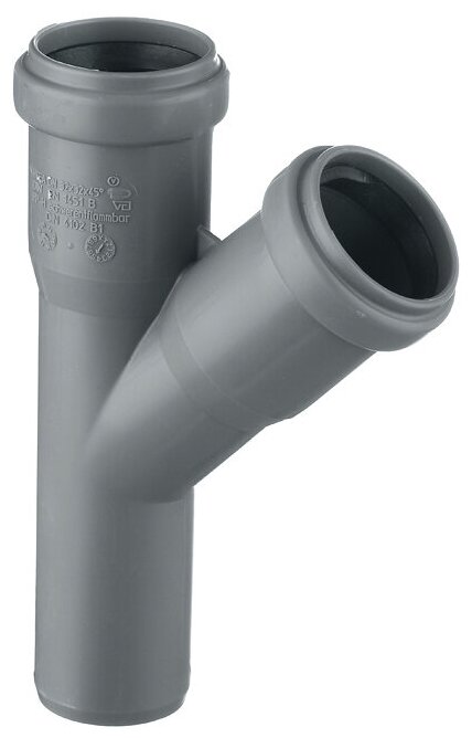 Тройник Ostendorf HTEA d32 мм 45° пластиковый для внутренней канализации (110200)