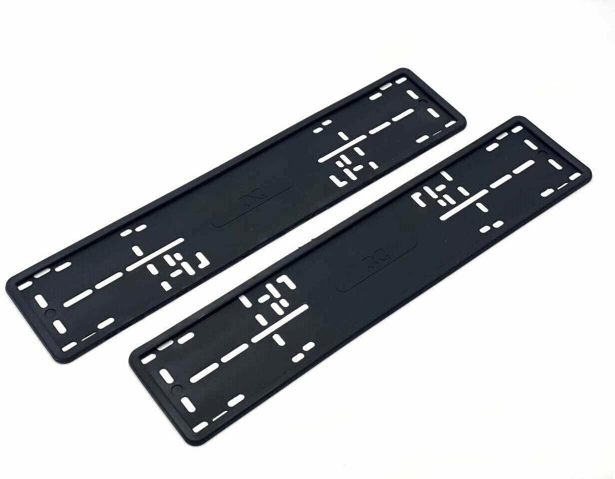 Рамка номерного знака для автомобиля силиконовая черная без адаптера (2 шт.)