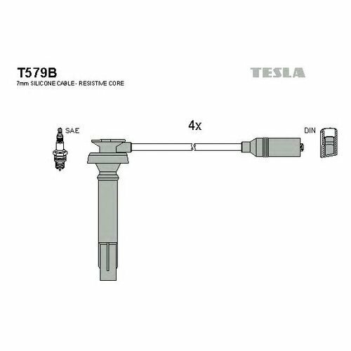 Комплект проводов зажигания Tesla t579b для Subaru Forester, Impreza, Legacy III, Outback