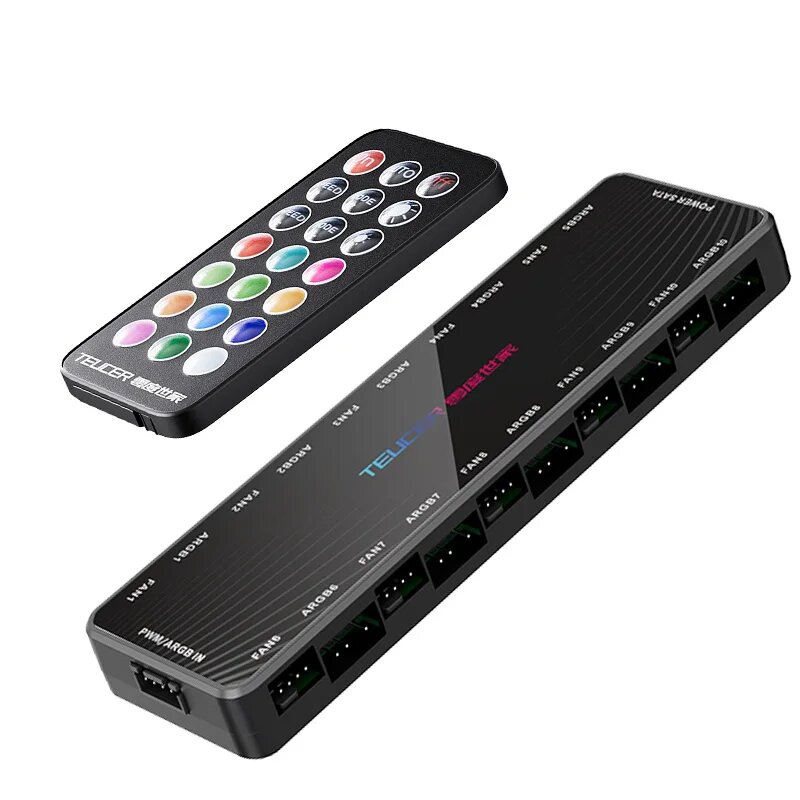 TEUCER ARGB контроллер для вентиляторов, Цвет: LP-10P-CR