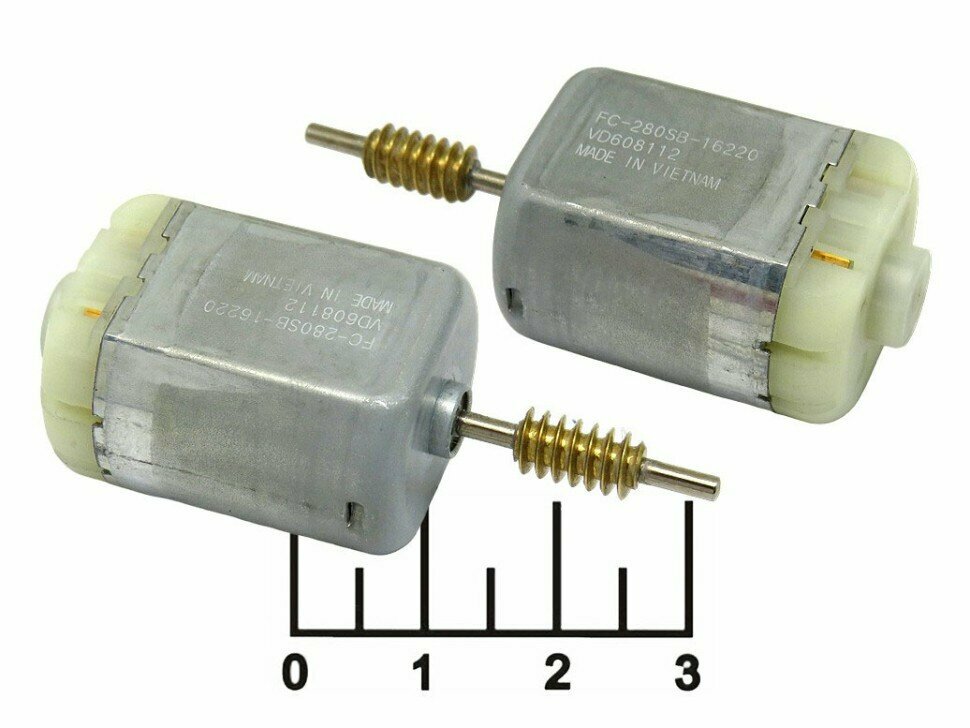 Двигатель 12V вал 23мм для электрозамка автомобиля с шестерней-червяк FC-280SB-16220