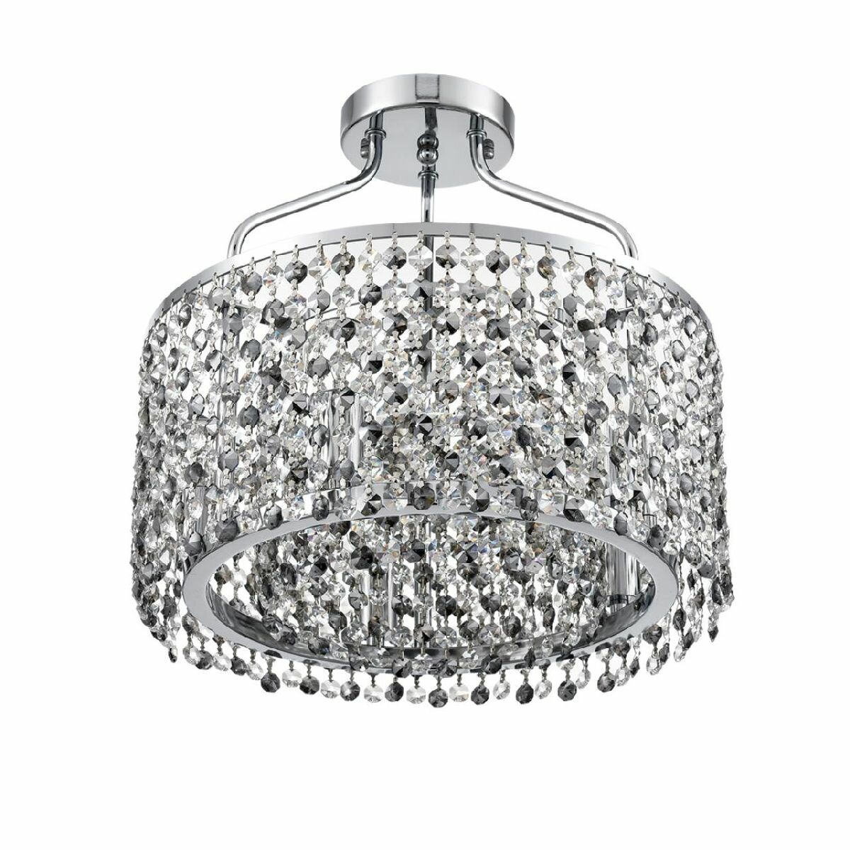Потолочная люстра Lumion Layla 8244/5C, в стиле неоклассика, плафон белый, хромированная арматура