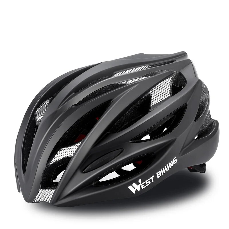 Велошлем West Biking Авиатор Черный, Black