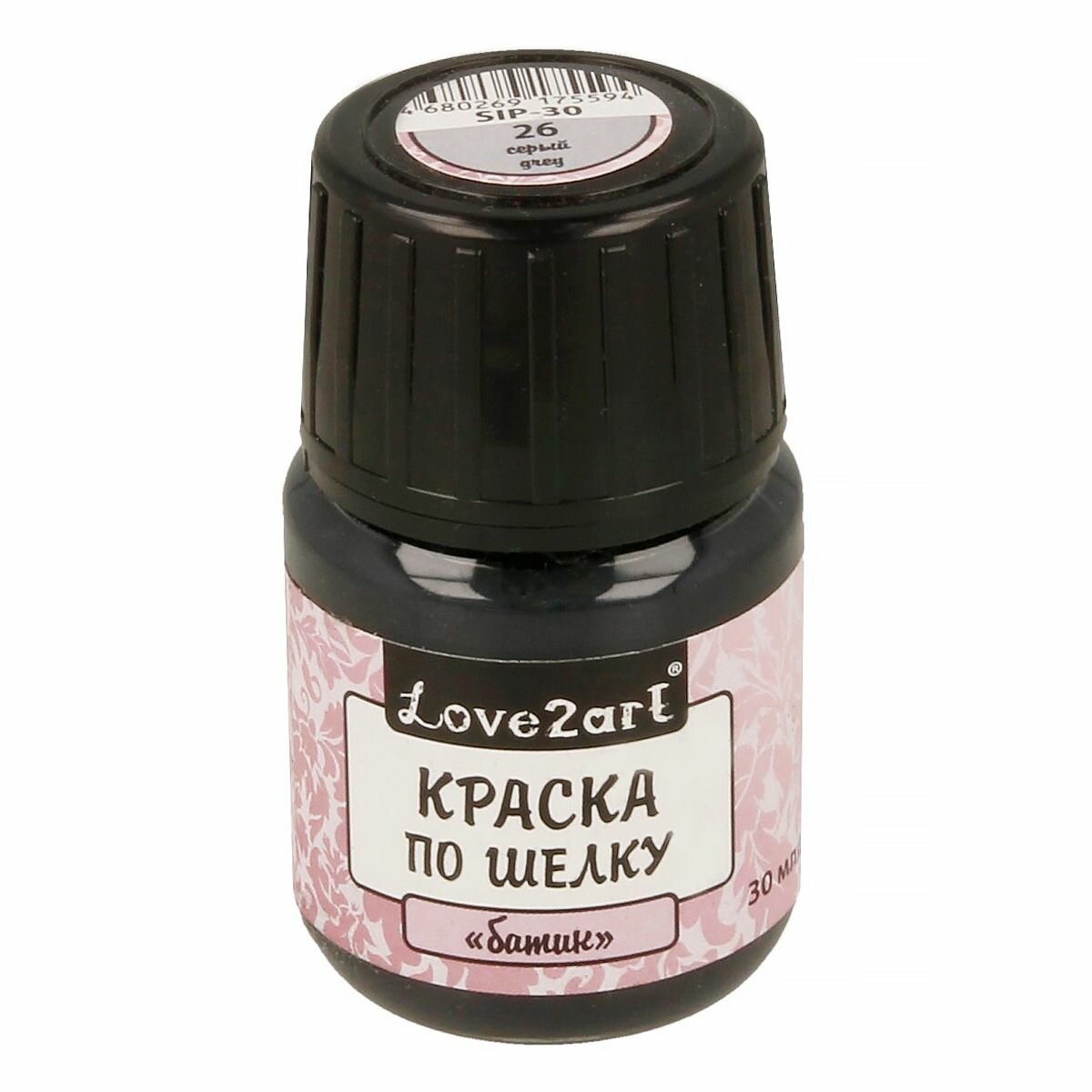 Краска по шелку "батик"Love2art" SIP-30 30 мл 26 серый