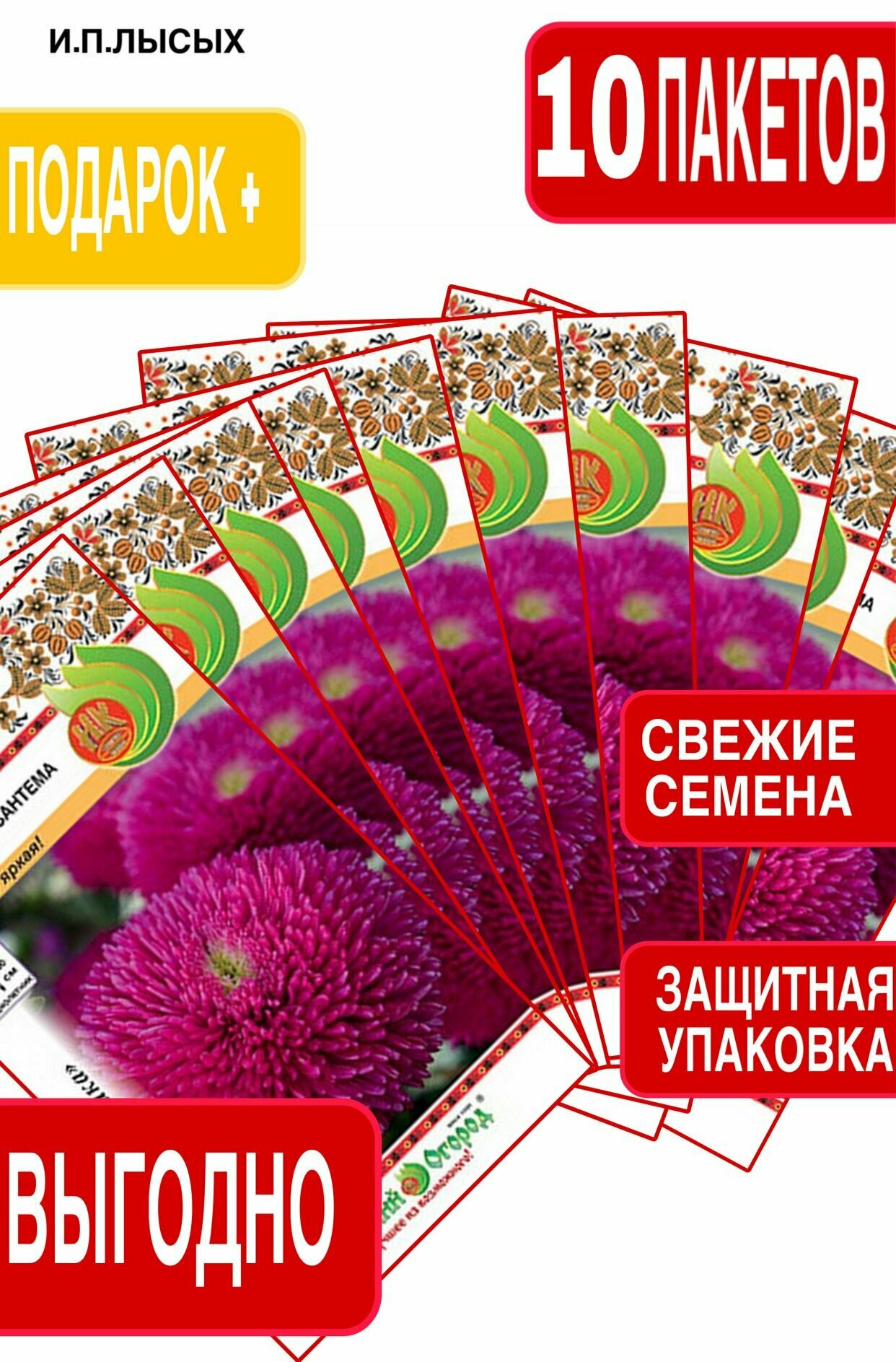 Семена Астра Большая хризантема розовая