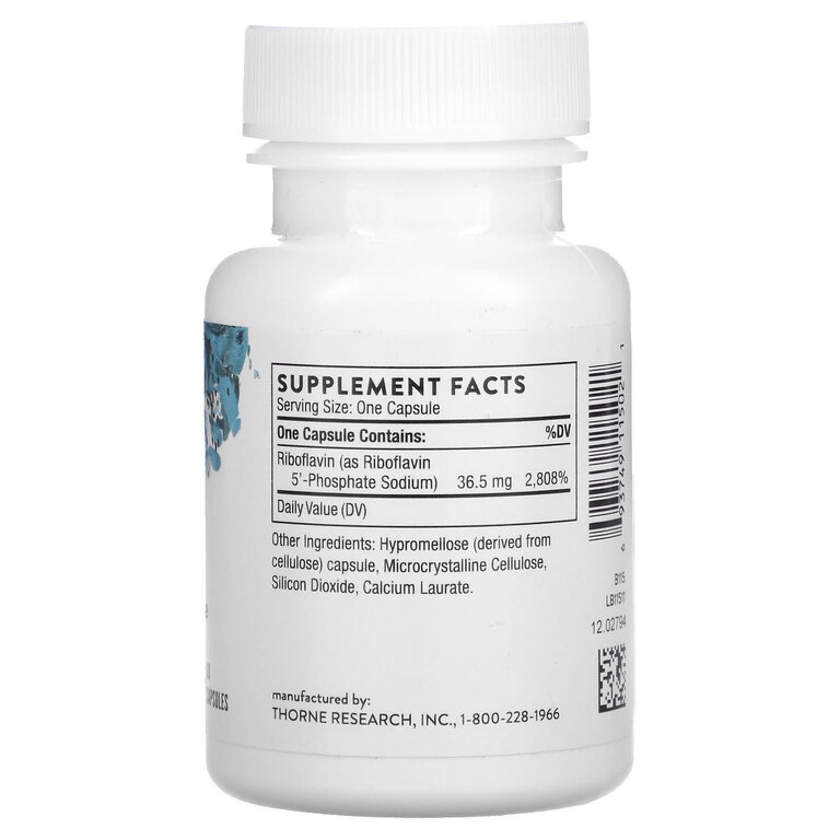 Thorne Riboflavin 5'- Phosphate (Рибофлавин 5' фосфат) 60 капсул (Thorne Research)