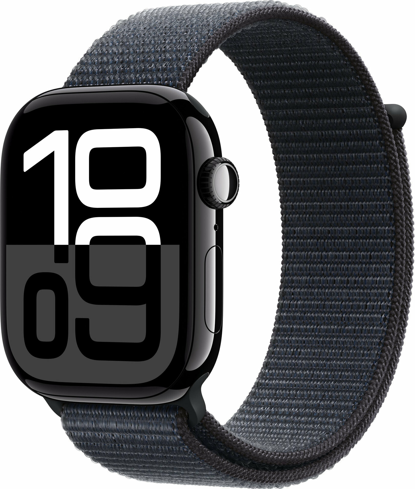 Умные часы Apple Watch Series 10 42 мм Aluminium Case GPS, Jet Black/Ink Sport Loop(Не установлен Rustore)