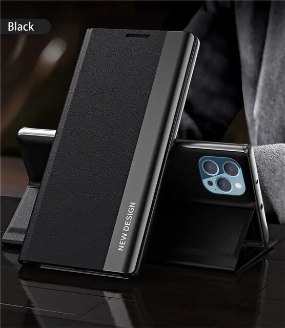 Note 14 9D кожаный флип-чехол с покрытием для Xiaomi Poco M3 F6 Pro 4G X5 Черный, черный, Poco M5S