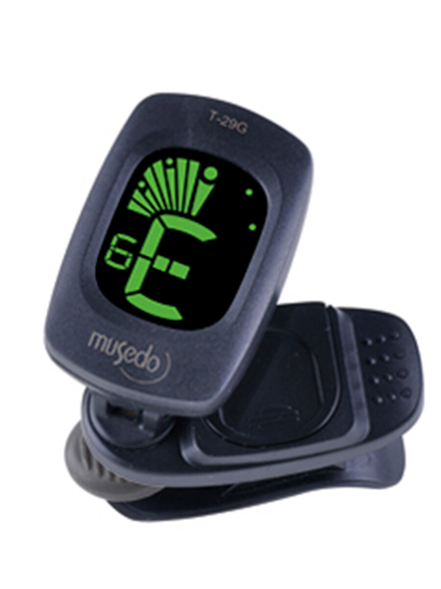 Тюнер цифровой гитарный на прищепке, Musedo T-29G