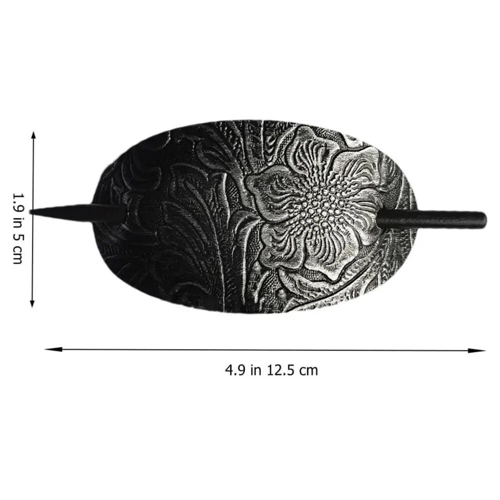 Кожаная заколка для волос