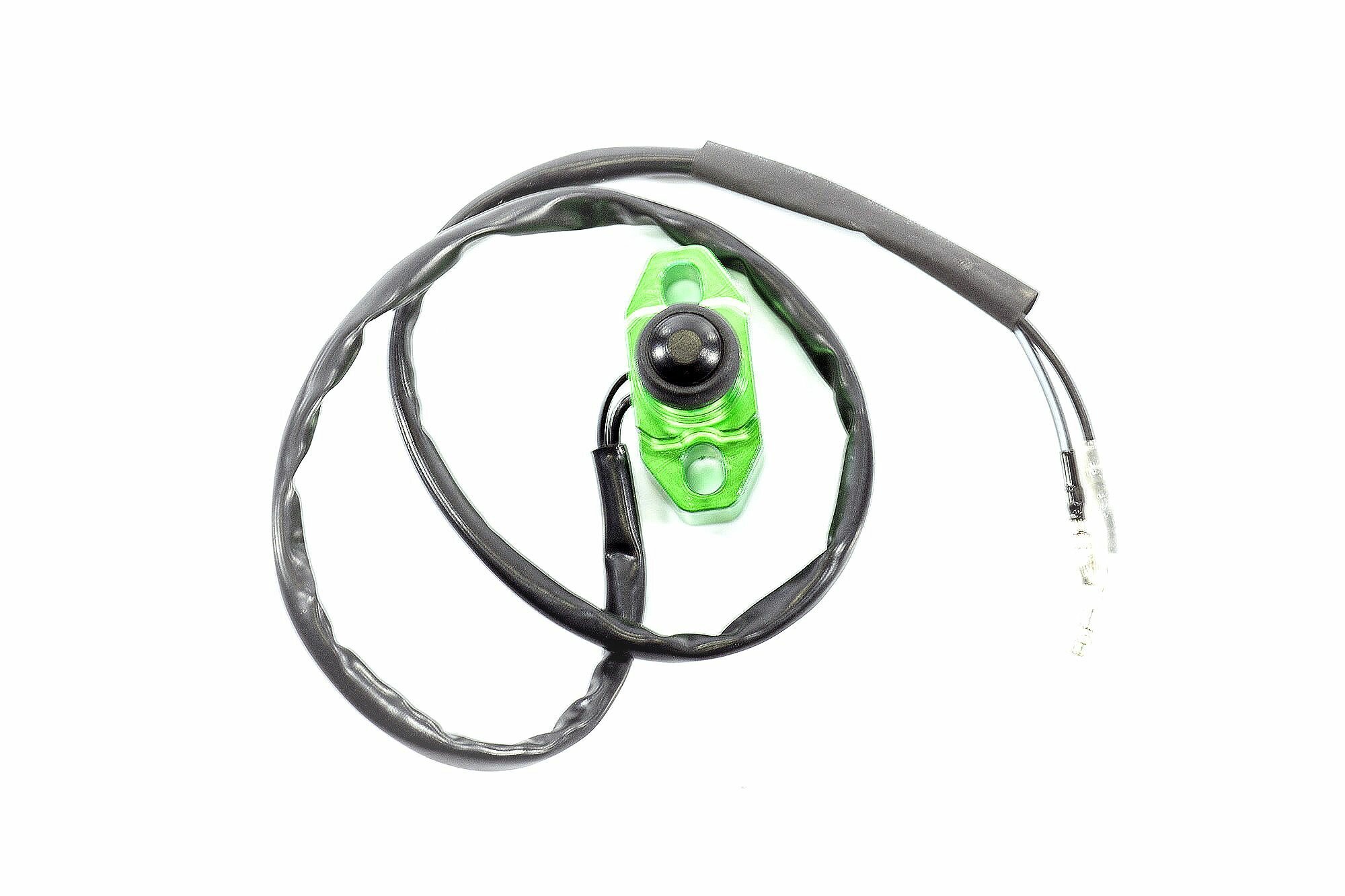 Кнопка включения/выключения двигателя кроссового мотоцикла с кабелем зеленая OTOM