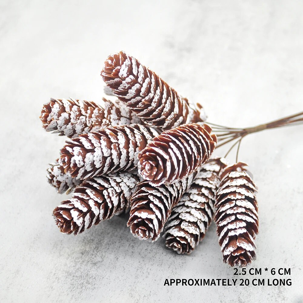 Искусственные сосновые шишки для венка 12 шт. Pinecone 6cm 12pcs