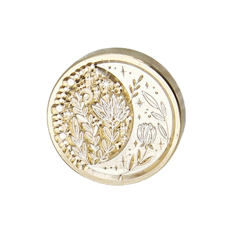 Wax Seal Stamp Head Replacement 25mm Moon Stars Sealing Wax Stamp Heads Only