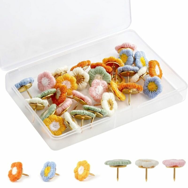 Цветочные кнопки для пробковой доски