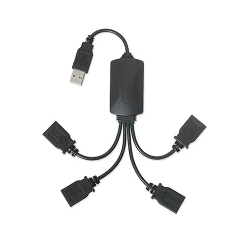 Разветвитель для кабеля USB 2,0, 1 штекер-4 гнезда