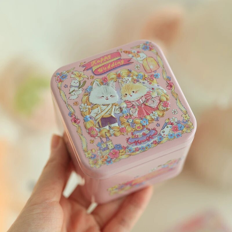 Жестяные коробочки для конфет с кроликом, lyybx, набор из 4 штук A14