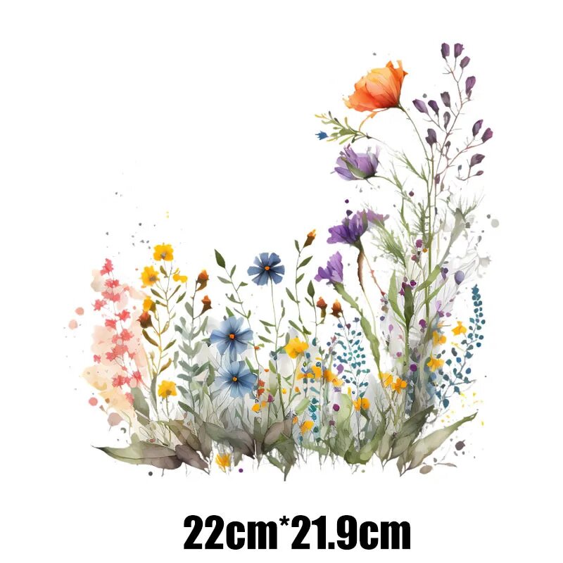 Виниловые наклейки «Книга цветов» пион хризантема для одежды SXTH00346-6