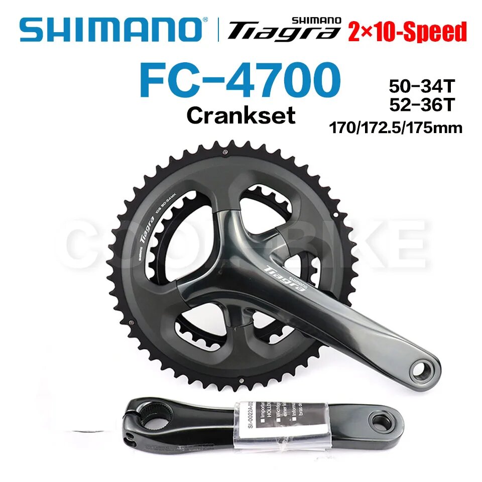 Шатуны Shimano Tiagra FC-4700 172.5мм, 50-34T, BB-RS501 BSA