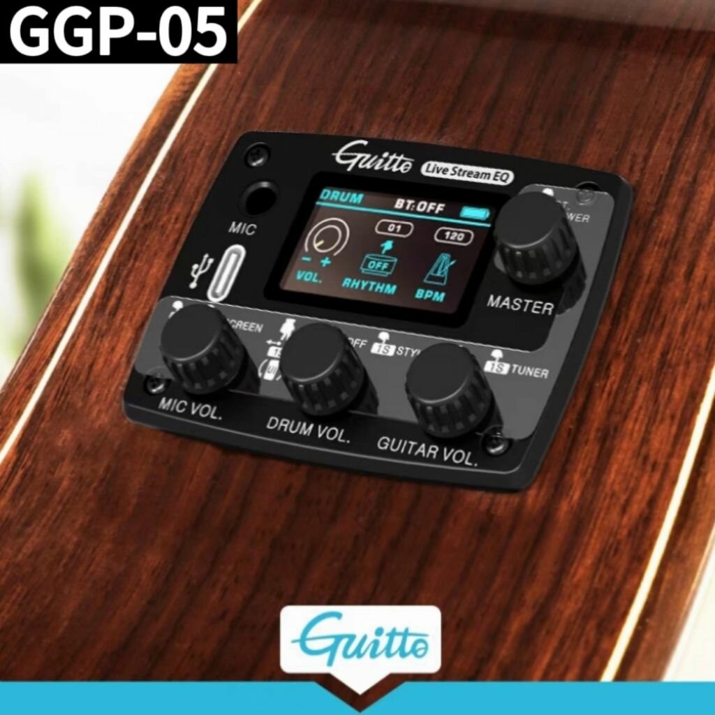 Трансакустический звукосниматель для акустической гитары Guitto GGP-05