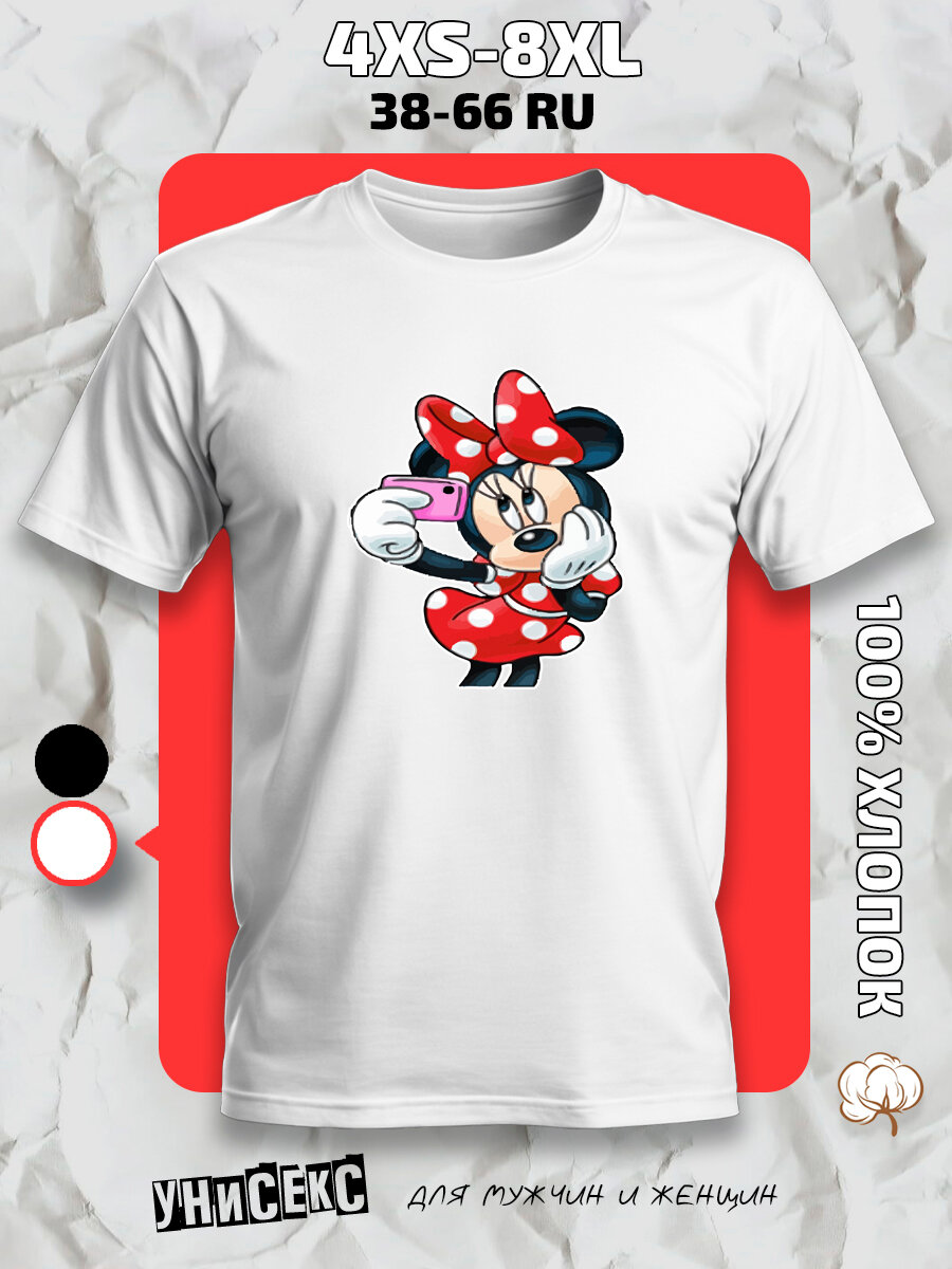 Футболка с принтом Микки Маус Минни Маус