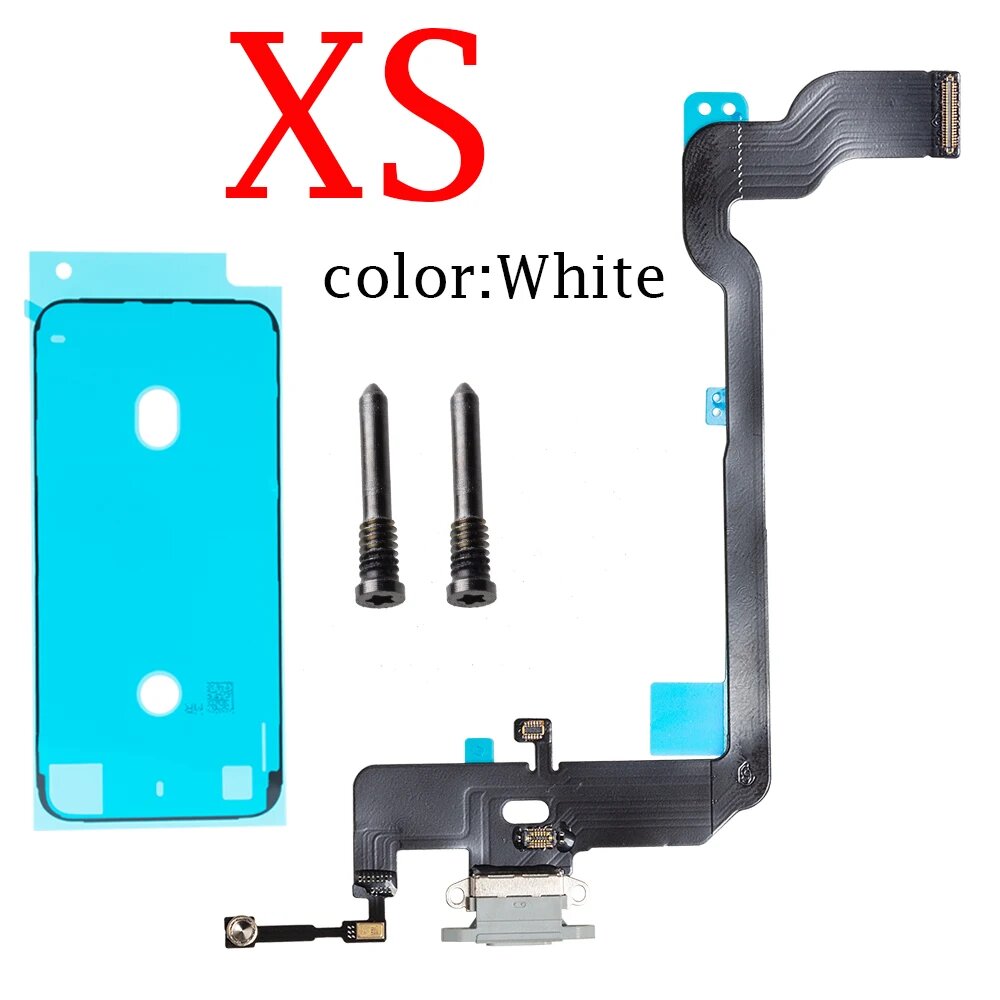 Для iPhone 7G 7 8G 8 Plus X зарядный порт док-станция разъем для наушников аудио разъем + замена гибкого кабеля микрофона For XS White