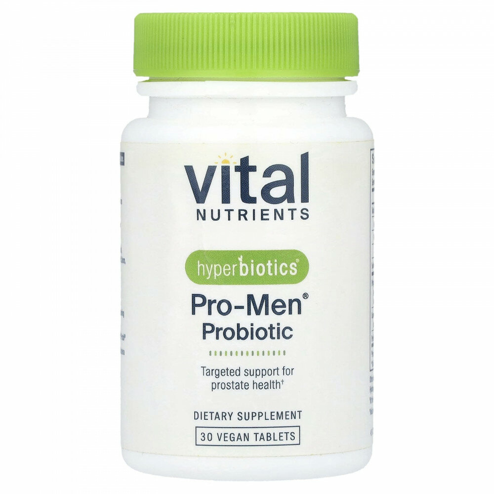 Vital Nutrients, Hyperbiotics®, пробиотик Pro-Men®, 30 веганских таблеток