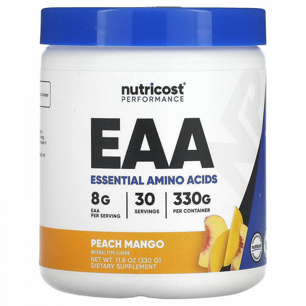 Nutricost, Performance, EAA в порошке, со вкусом персика и манго, 330 г (11,8 унции)