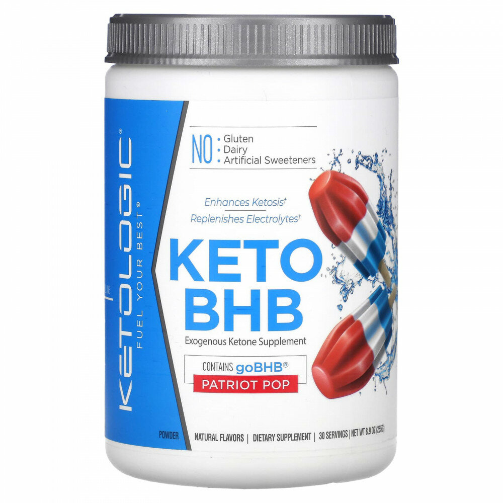 KetoLogic, Keto BHB, Patriot Pop, 249 г (8,9 унции)