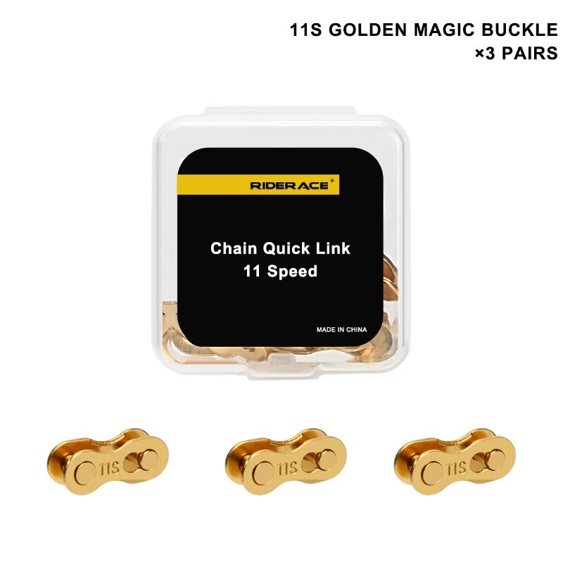 Riderace 11S Golden Magic Buckle x3 Pairs