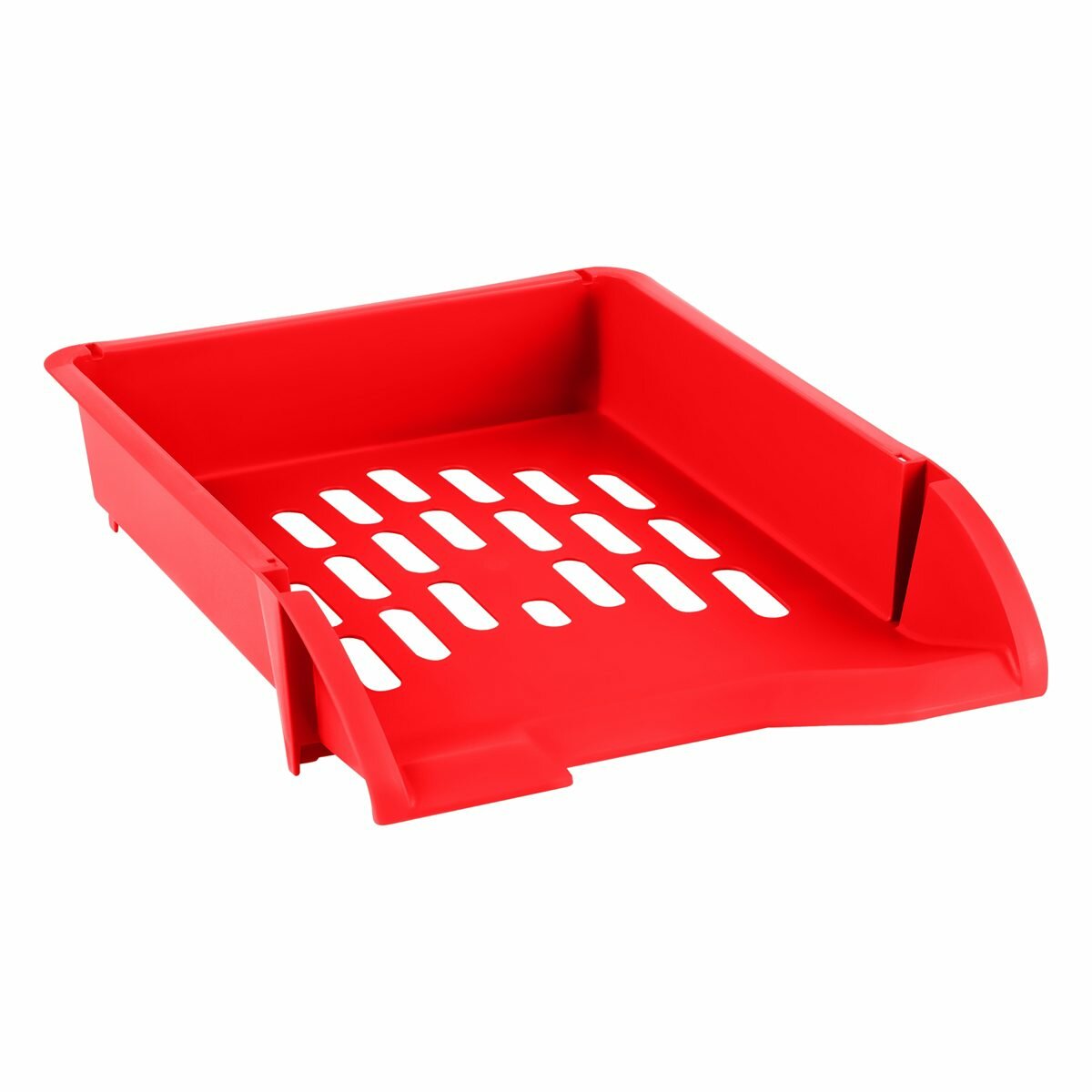 Лоток для бумаг горизонтальный Стамм "Лидер", красный (ЛТГ-30467)