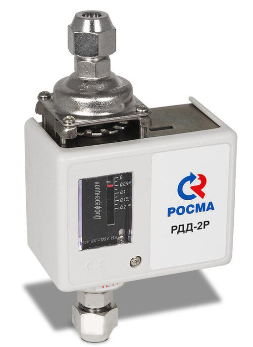 Датчик дифференциального давления росма РДД-2Р-0.2 МПа, с дисплеем, регулируемый диапазон