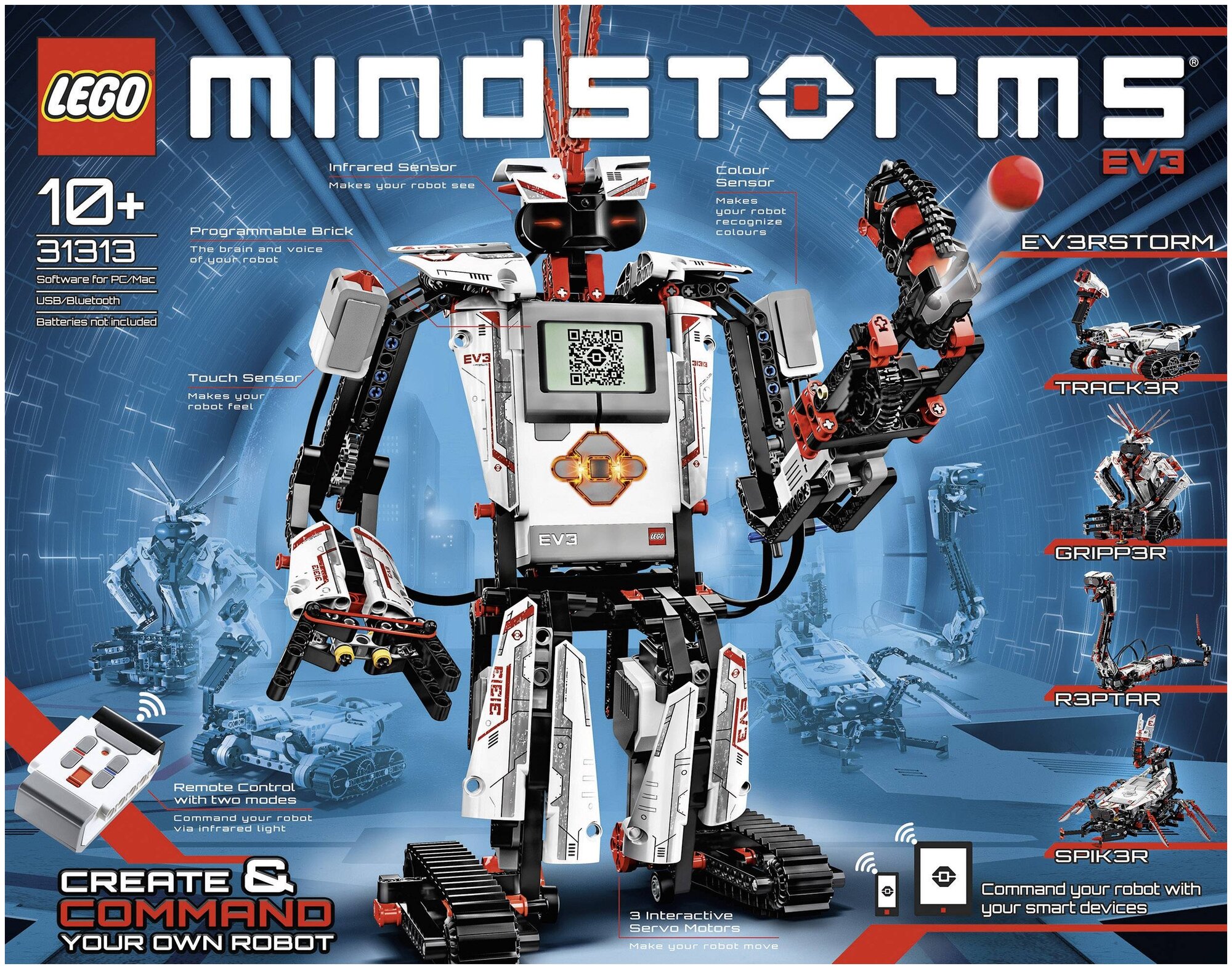 Конструктор LEGO Mindstorms EV3 31313 Создай и командуй, 601 дет.