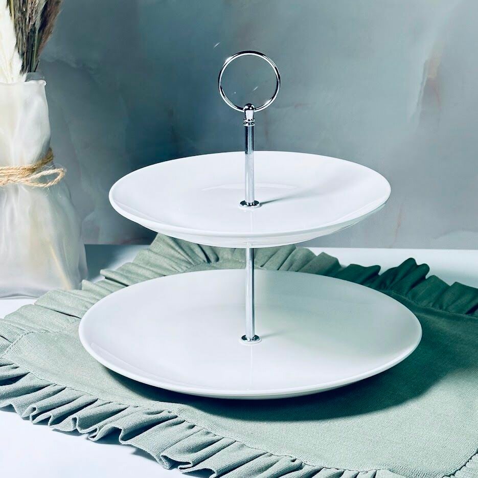 Двухъярусная этажерка "BIANCO" 25,5х25 см