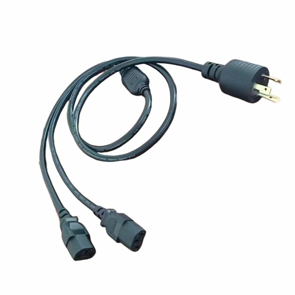 Кабель питания 150 см CEE7/7 до IEC 320 C13 с разветвителем 1-2