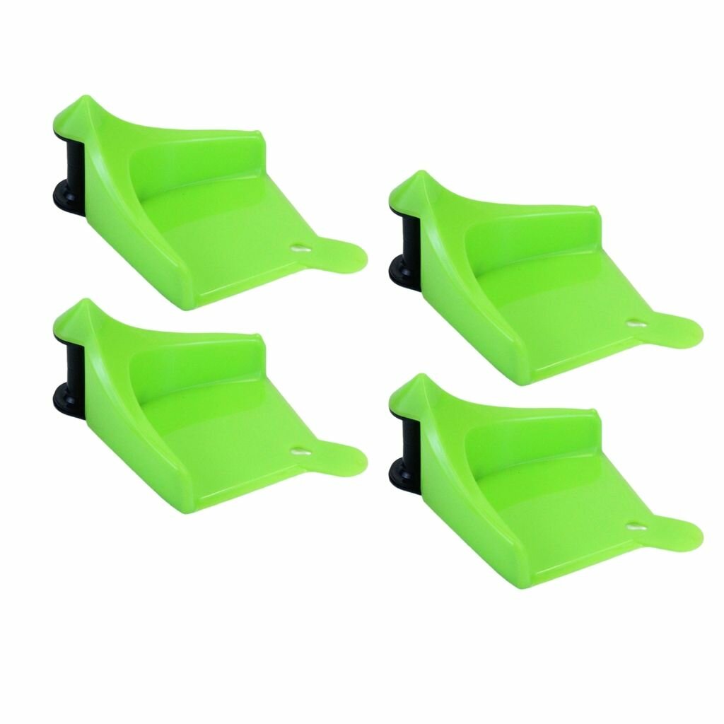 4 фиксатора проводов для шин-зеленые