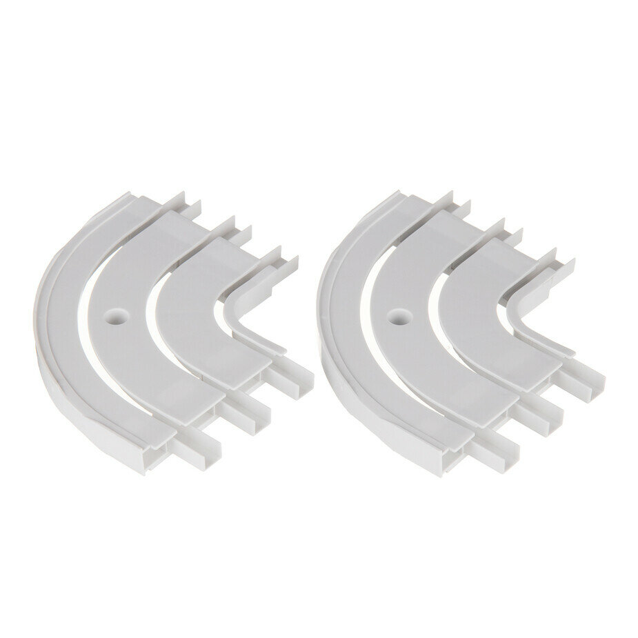 Соединитель для карниза трехрядный поворотный круглый внешний (2 шт.)