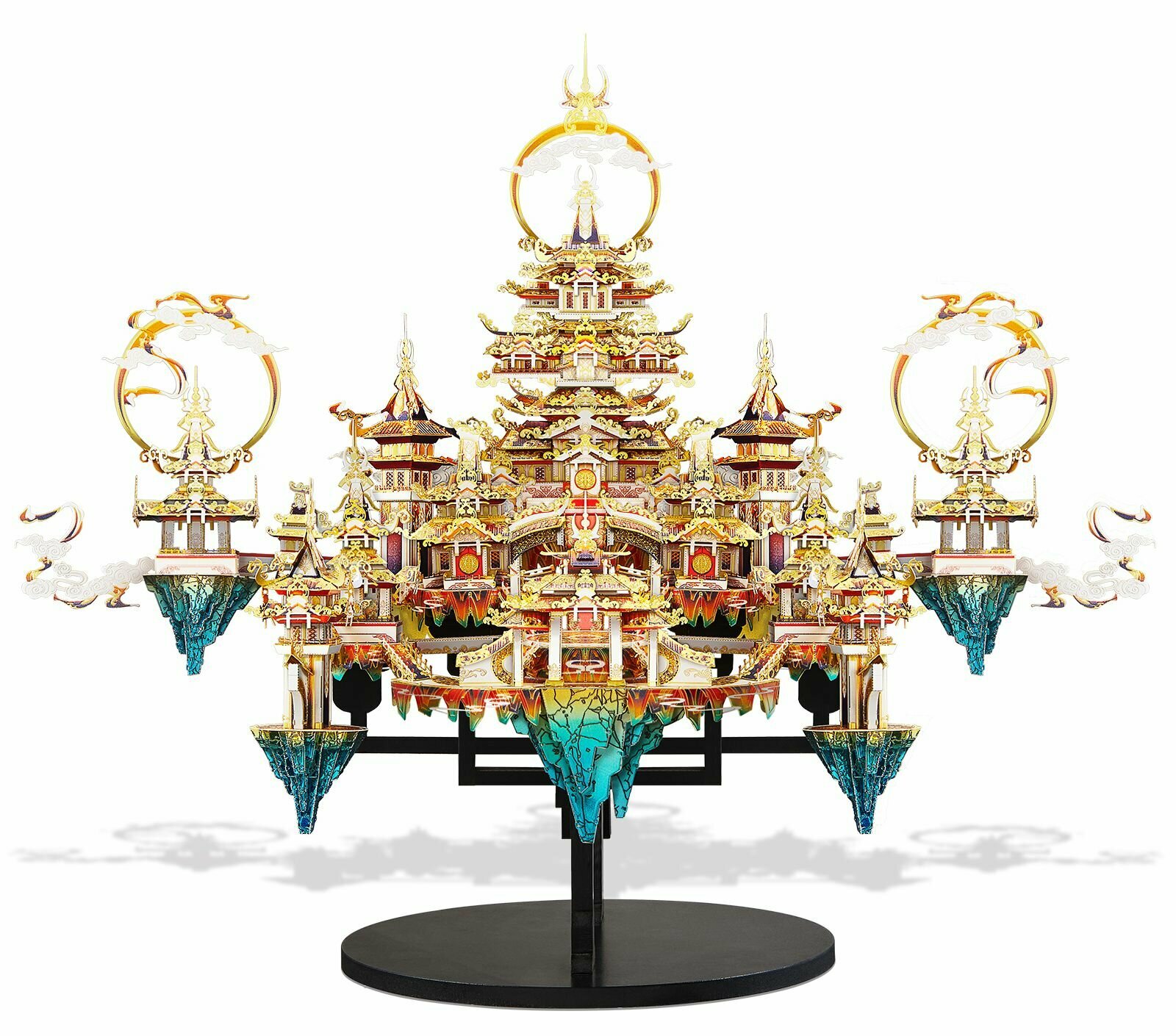 Piececool Металлические 3D-модели для взрослых Lingxiao Palace Puzzle Model Kits для праздничных подарков