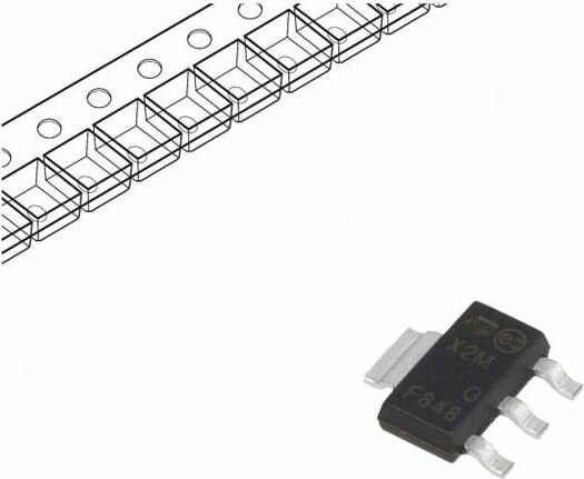 Тиристор STMicroelectronics X0202MN 5BA4 Тиристор 600В 0,8А 1,25А 5мА Упаковка бобина, лента SMD 1шт