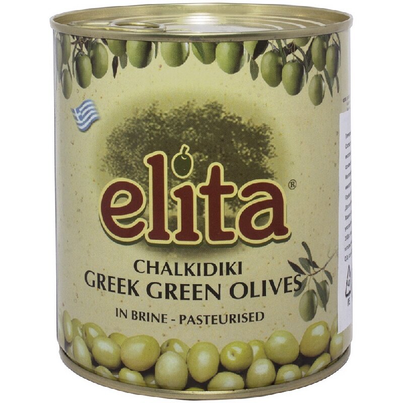 Оливки ELITA греческие без косточки Colossal 121-140 /жесть/ 850мл