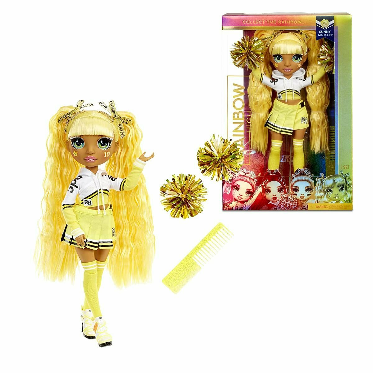 Кукла Rainbow High Cheer Sunny Madison, желтый