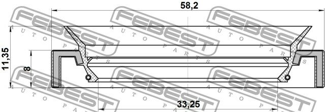 Сальник привода FEBEST 95HAS35580811R